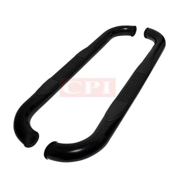 FORD 98-11 FORD RANGER 3 INCHES ROUND SIDE STEP BAR - BLACK - REGULAR ...